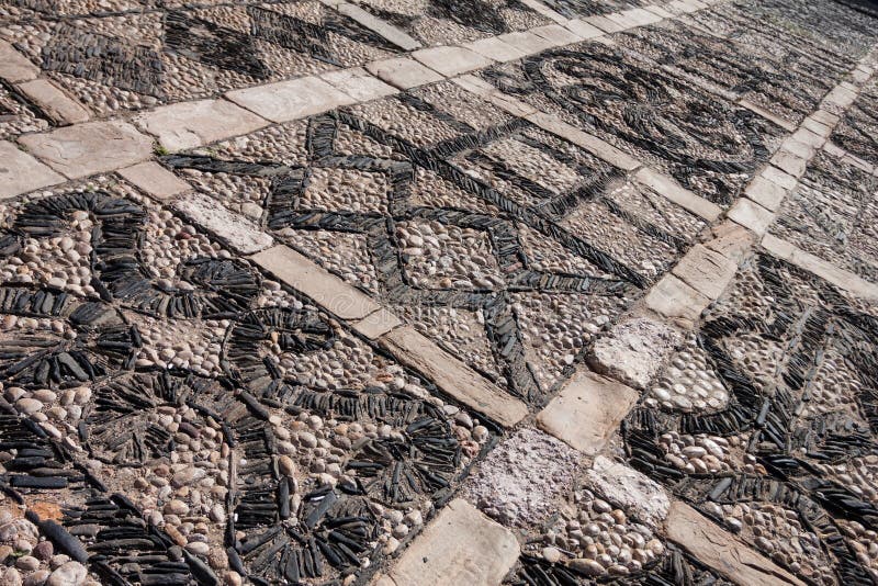 Pebbles Stone Square Road Texture Stock Photo - Image of copyspace ...