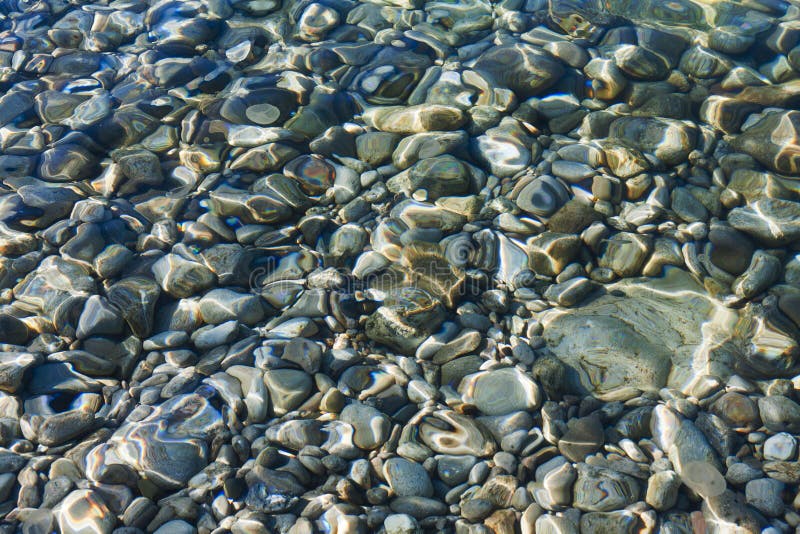Pebbles Under The Clear Sea Water Stock Image - Image of nobody, liquid ...