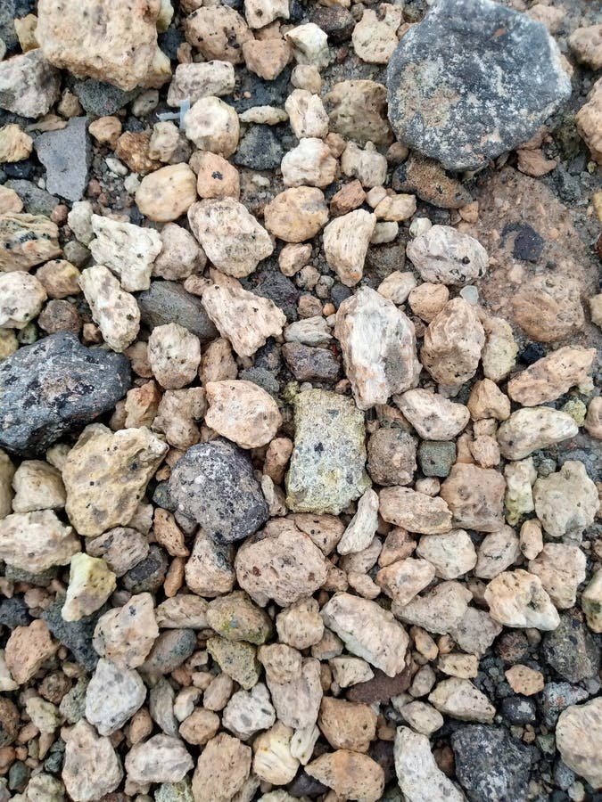 Pebbles of Various Kinds of Stone Shapes Stock Photo - Image of brick ...