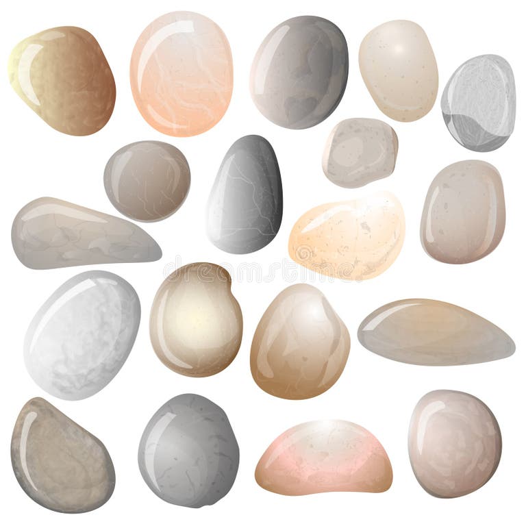 Pebbles Vector High Resolution Editable Rocks Stock Vector ...