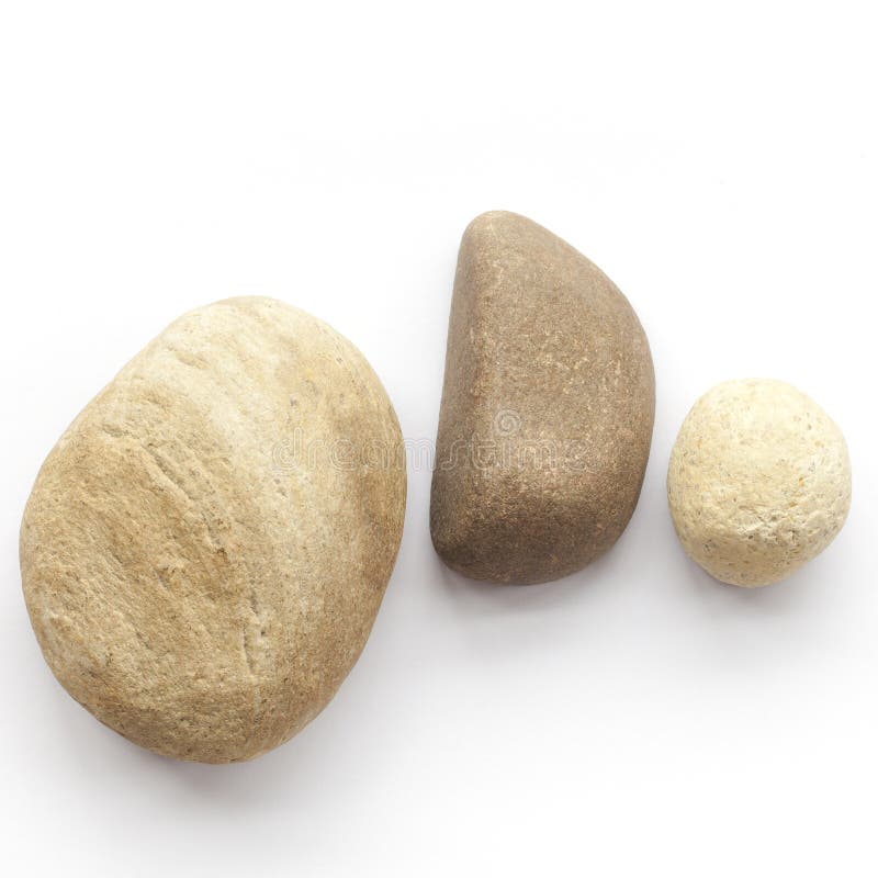 Pebbles on a White Background Stock Image - Image of single, stone ...