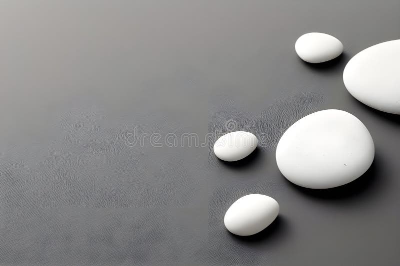 Pebbles on White Background Generative AI Illustration. Stock Photo ...
