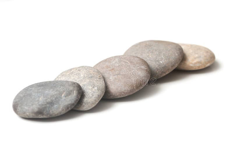 Pebbles on White Background Stock Photo - Image of meditation ...