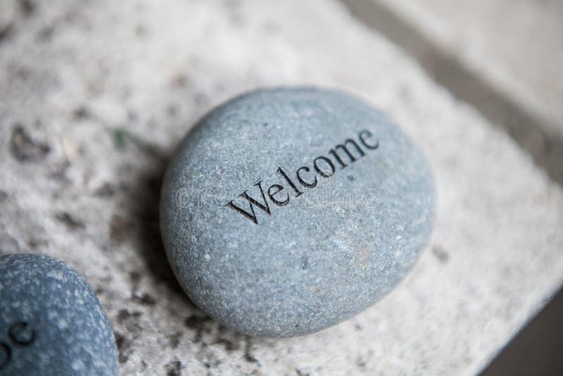 Pebbles with words stock image. Image of inspiration - 70156477