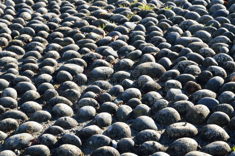 Pebbly Pavement of the Ancient Road Stock Image - Image of shingly ...