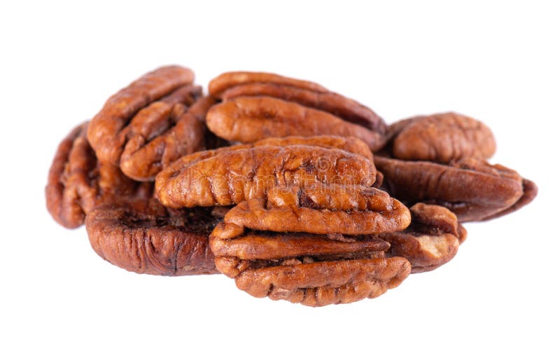 Pecan Nuts Isolated on White Background. Shelled Pecan. Clipping Path ...