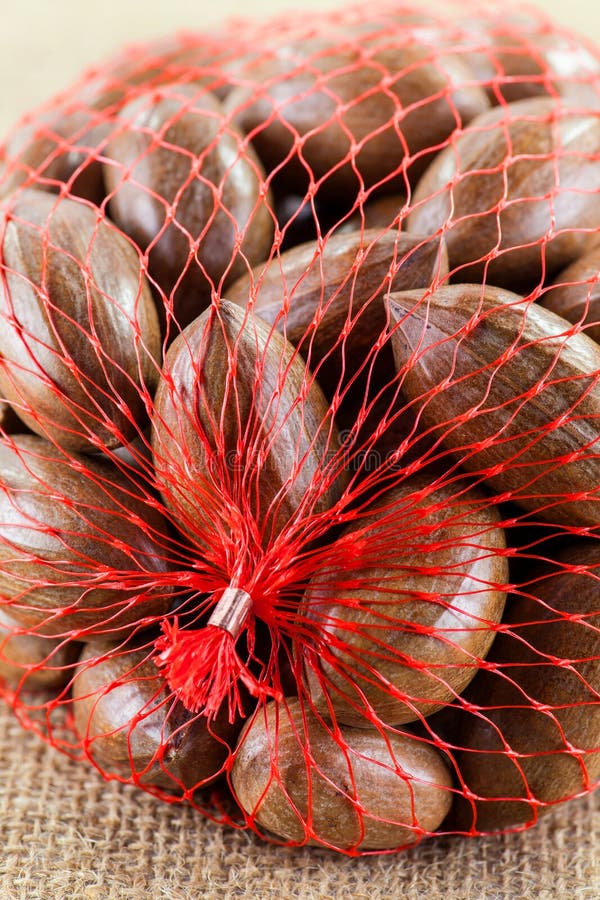 Pecan nuts in net stock photo. Image of seed, protein - 47557038