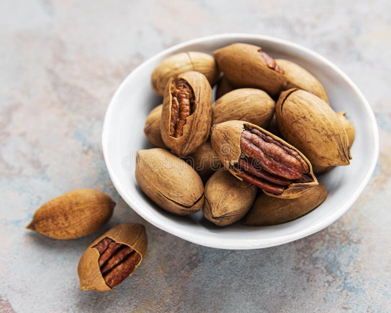 Pecan nuts stock image. Image of object, food, dessert - 215570813