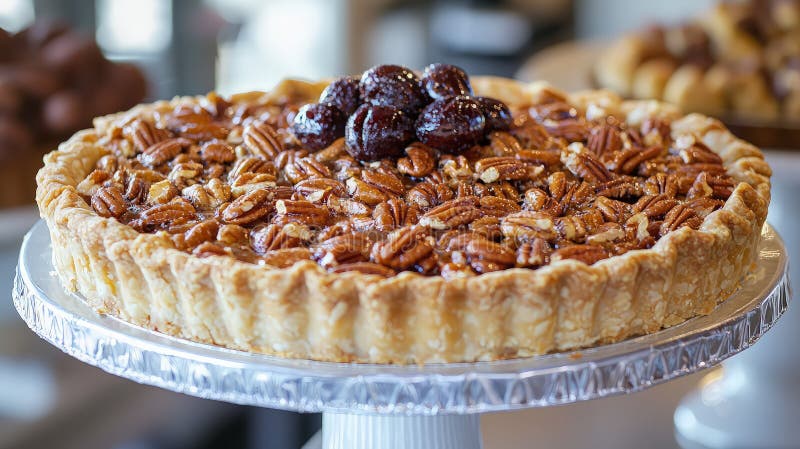 Pecan Pie Display in Bakery Stock Image - Image of food, dessert: 365237473