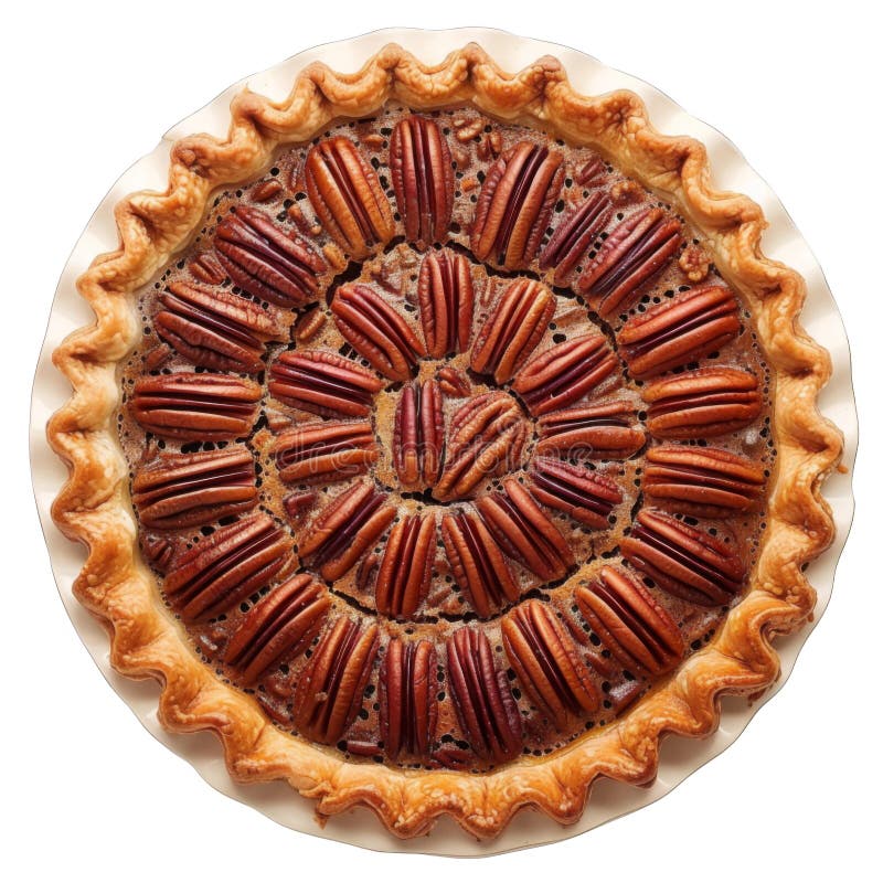 Pecan Pie with a Flaky Crust in a White Pie Plate Stock Photo ...