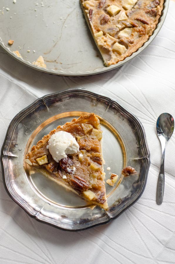 Pecan pie slice stock photo. Image of pecan, food, traditional - 35856934