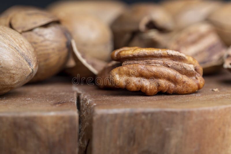 Pecan in a Shell on the Table Stock Photo - Image of food, core: 280876206