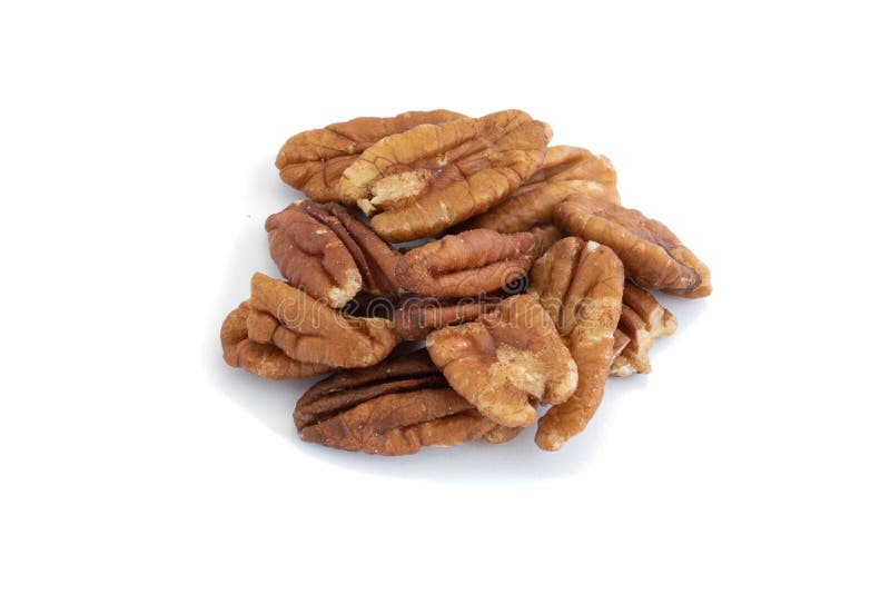 Pecans Isolated on White Background Stock Photo - Image of healthy ...