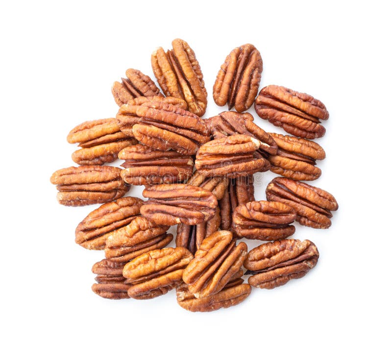 Pecans Isolated on White Background Stock Image - Image of white, pecan ...