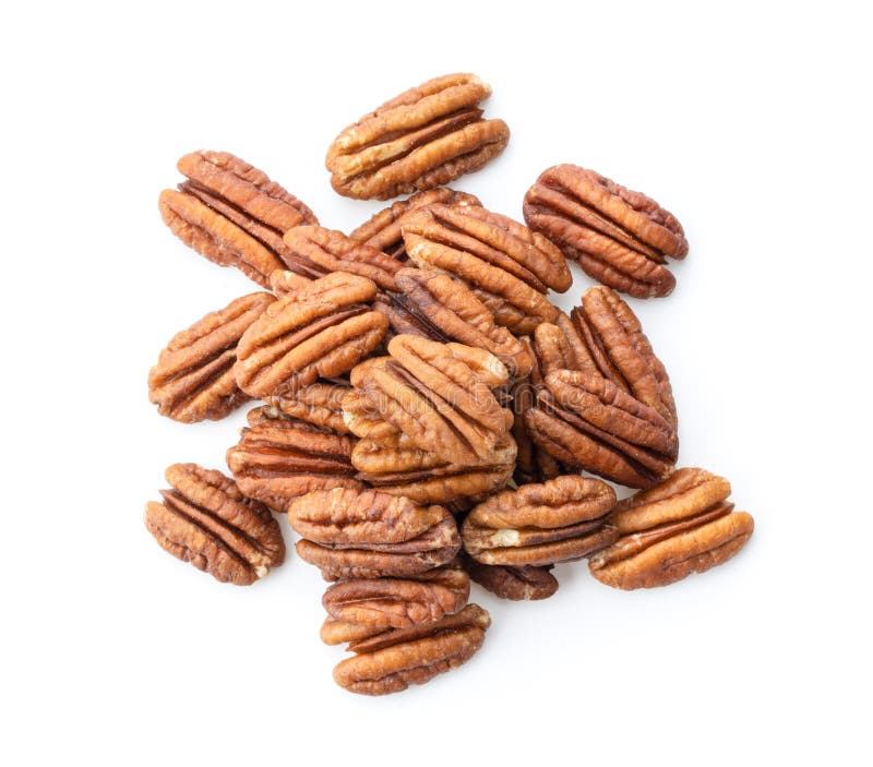 Pecans Isolated on White Background Stock Photo - Image of nutrition ...