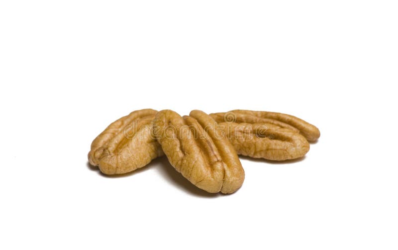 Pecans on White stock photo. Image of brown, white, healthy - 7137196