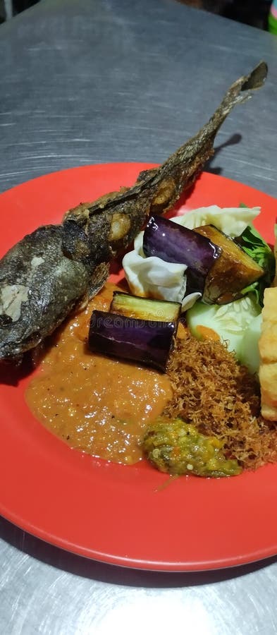 Pecel Lele a Traditional and Simple Common Food Stock Image - Image of ...