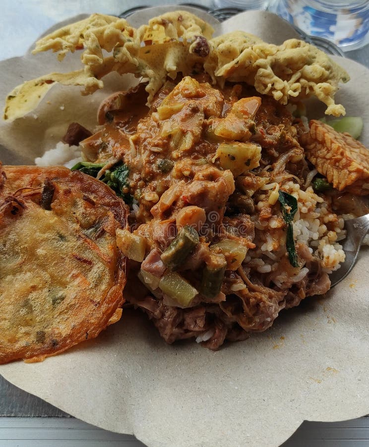 Pecel rice stock image. Image of carbohydrate, pecel - 262714621