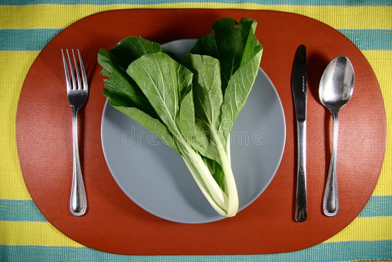 A Pechay or Chinese Cabbage on a Plate Stock Image - Image of appetite ...