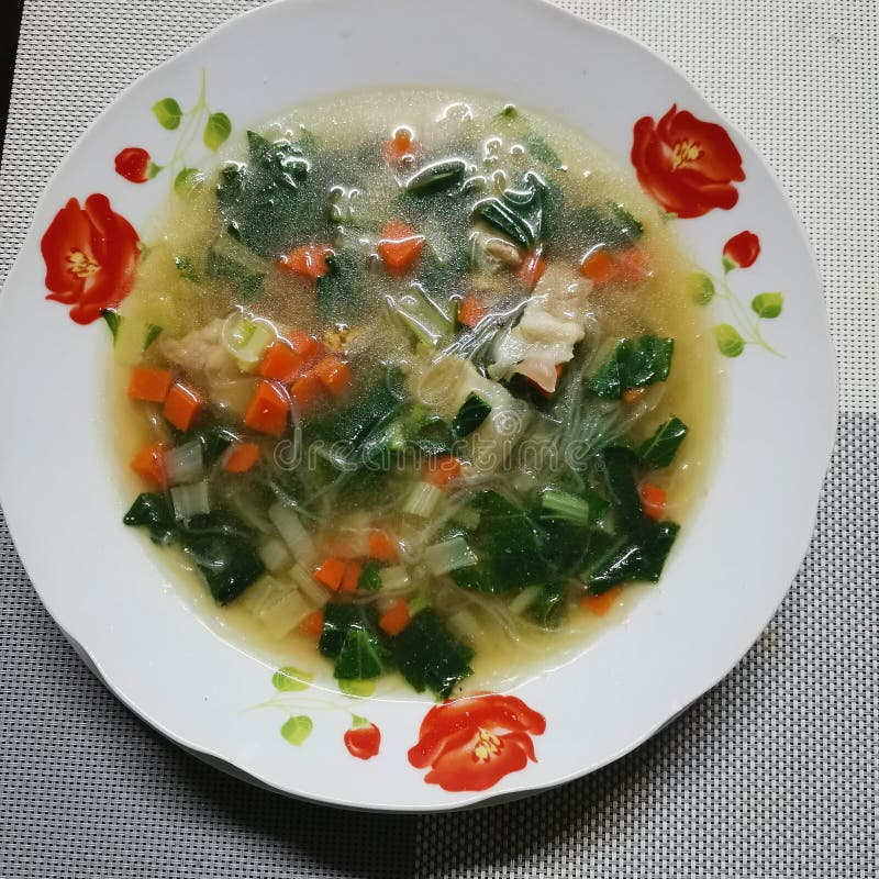 Pechay Soup Philippines stock image. Image of soup, vegetable - 179053675