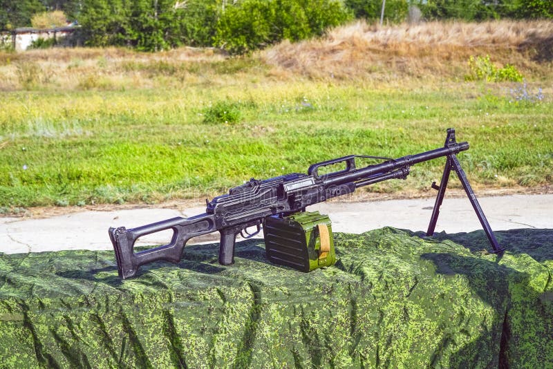 Pecheneg Machine Gun Standing in Service with the Russian Army Stock ...