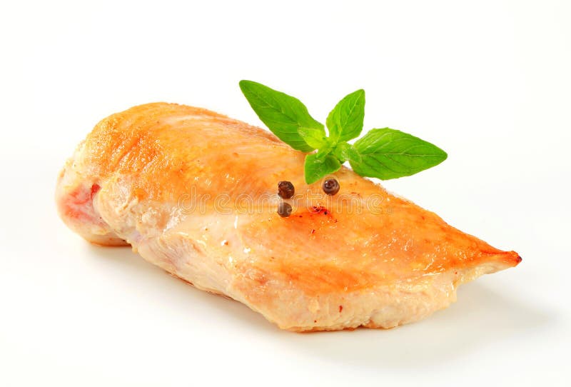 Pechos De Pollo Con Hojas De Lechuga De Romaine Imagen de archivo ...