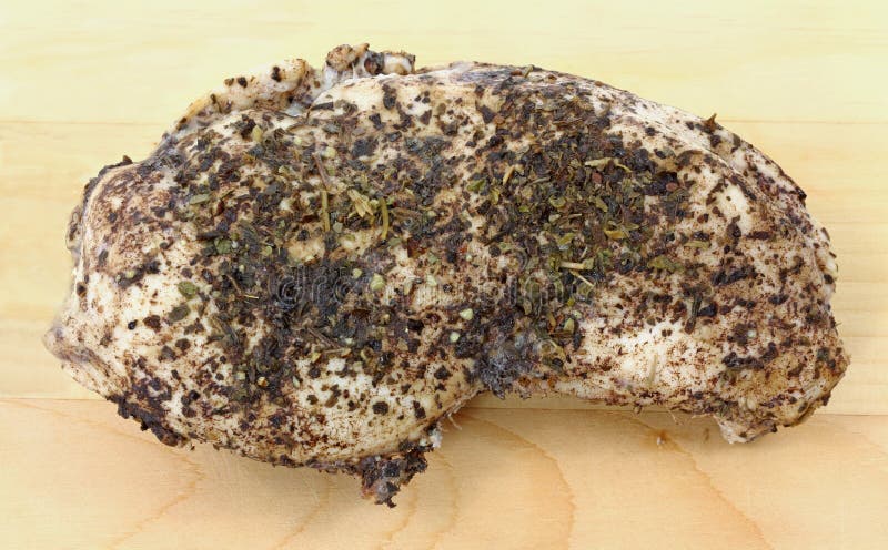 Pecho De Pollo Sazonado Cocido Al Horno Foto de archivo - Imagen de ...