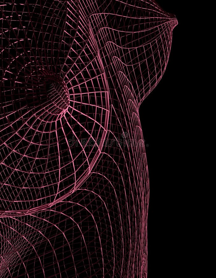 Pecho femenino poligonal stock de ilustración. Ilustración de extracto ...