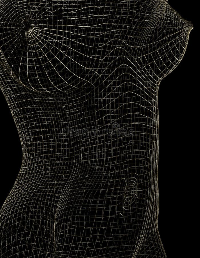 Pecho femenino poligonal stock de ilustración. Ilustración de humano ...