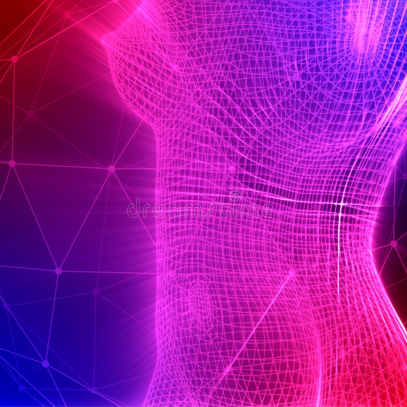 Pecho femenino poligonal stock de ilustración. Ilustración de poligonal ...