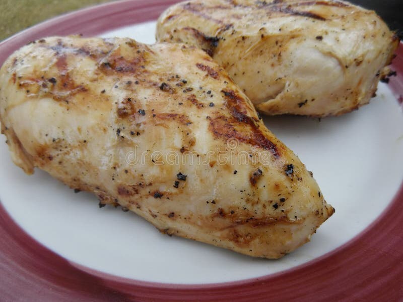 Pechuga De Pollo Asada a La Parrilla Adobada Imagen de archivo - Imagen ...