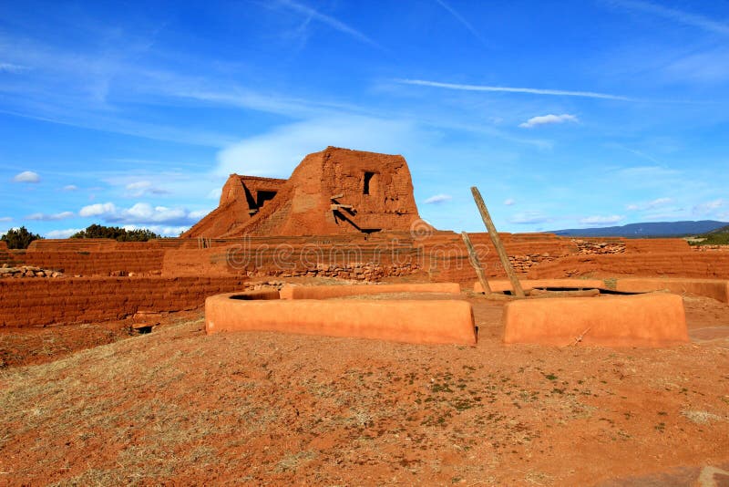 Pecos Church and Kiva stock photo. Image of church, pecos - 25409528