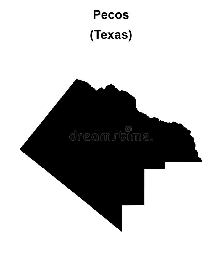 Pecos outline map stock vector. Illustration of detailed - 361793509