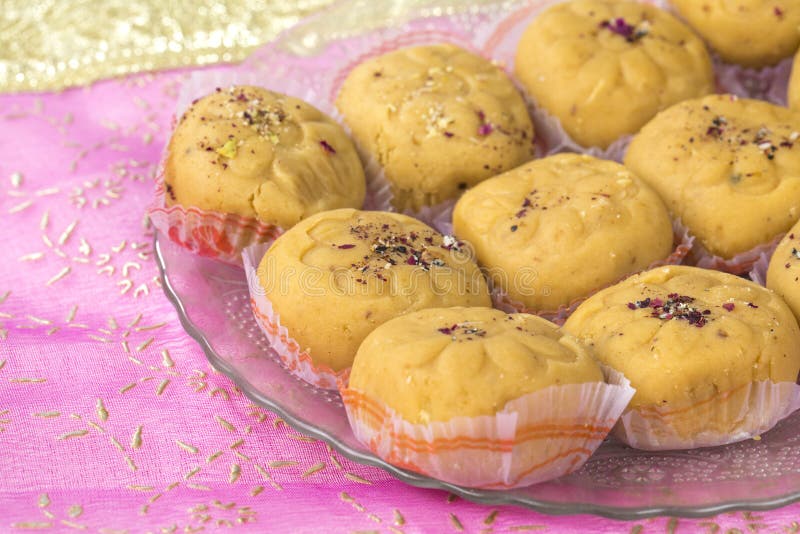 Peda Sweet food stock photo. Image of mithai, kesar - 153328660