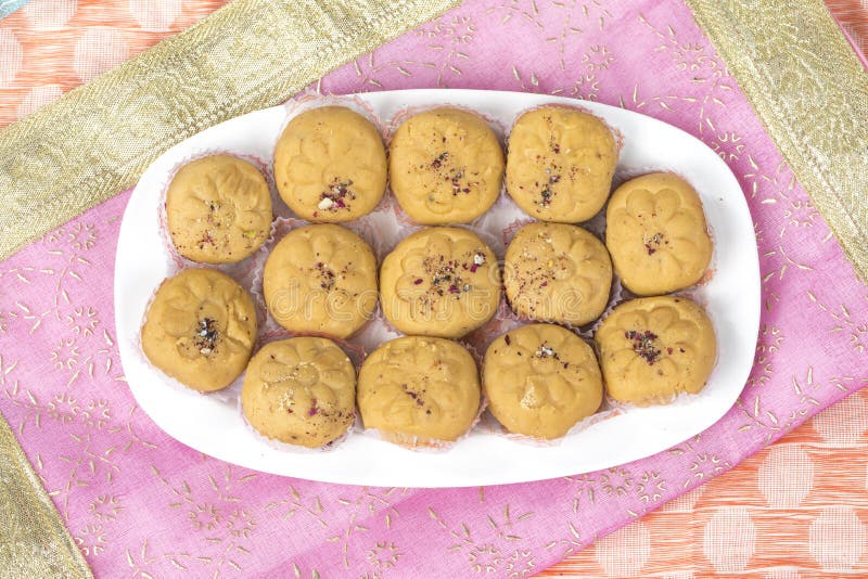 Delicious Indian Famous Peda Sweet Stock Photo - Image of celebrate ...