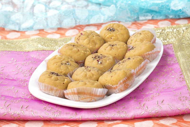 Peda Sweet food stock photo. Image of milk, barfi, breakfast - 153328876