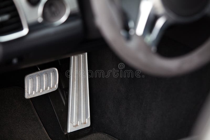Pedalen in een auto stock foto. Image of reis, rubber - 32265112
