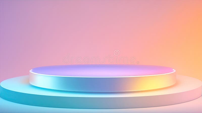 Pedestal Backdrop with a Minimalist Show Scene Stock Illustration ...