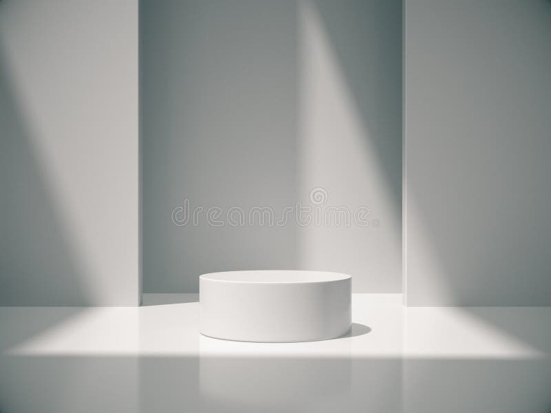 Pedestal for Display, Platform for Design, Blank Product, White Room ...