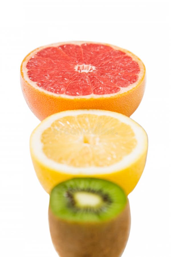 Pedestal Fruit, Light Fruit, Kiwi, Grapefruit, Lemon Stock Image ...