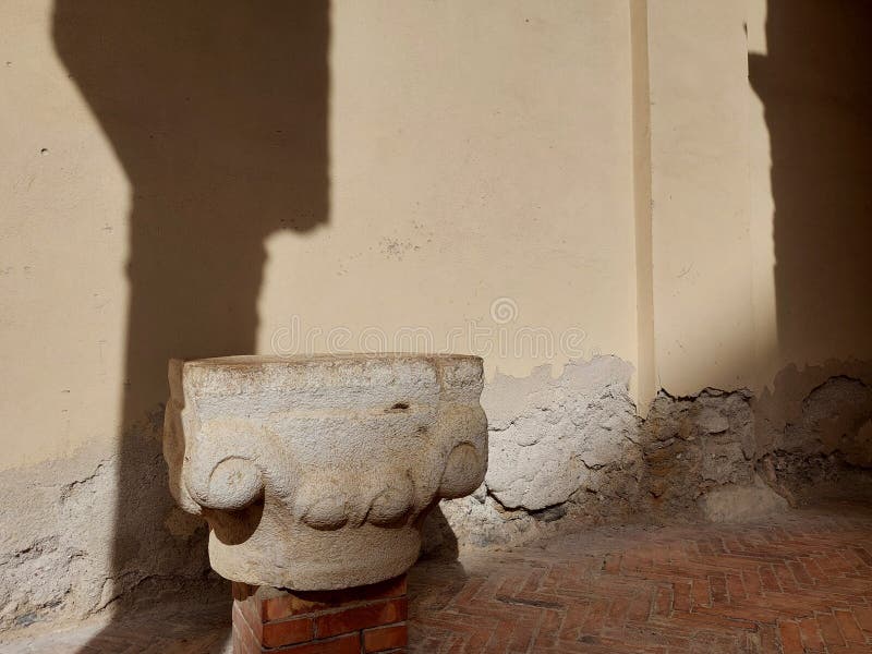 The Pedestal in Roman Style. Stock Image - Image of plaster, sculpture ...