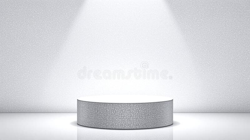 A Pedestal Stands Illuminated by a Focused Light Source Against a ...