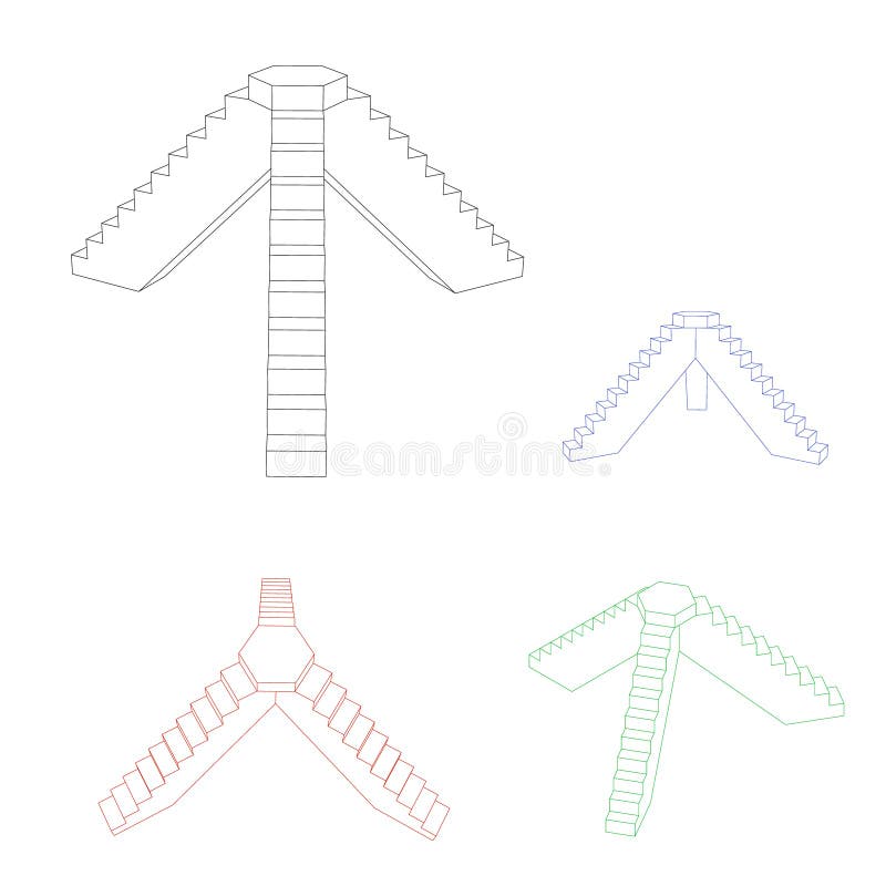 Pedestal with Steps. on White Background Stock Vector - Illustration of ...