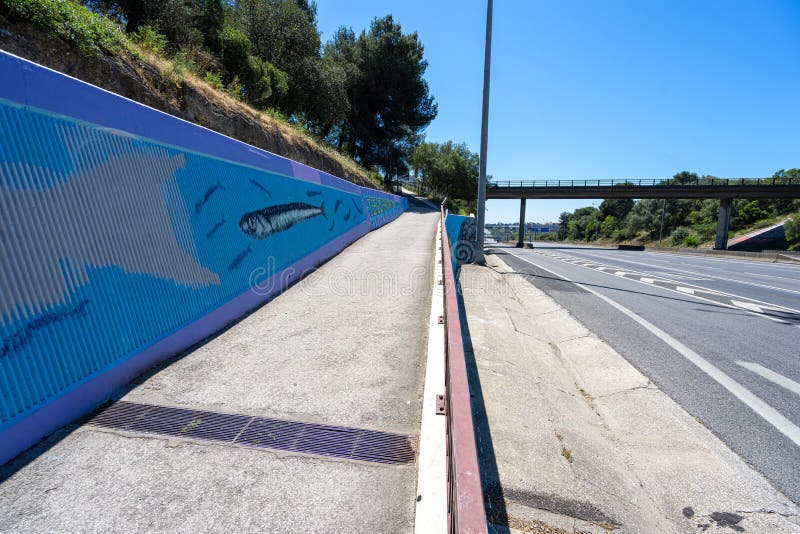 Pedestrian Access Corridor To the Square of the Bus Stop Bridge Toll ...