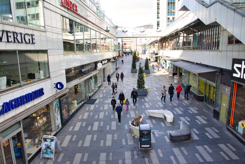 Pedestrian Area in the City Centre of Copenhagen, Denmark. Editorial ...