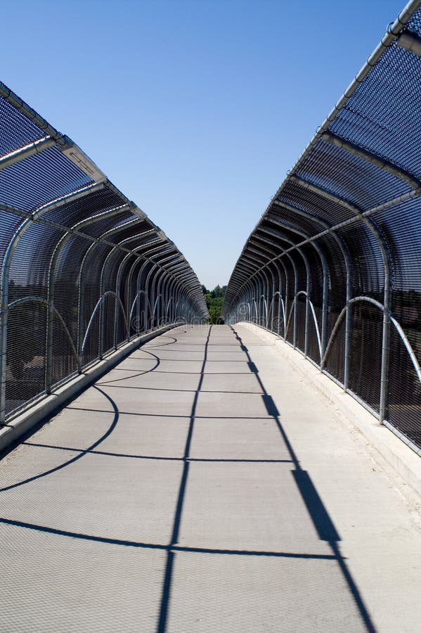 Pedestrian bridge stock image. Image of sunlight, walkway - 1044233