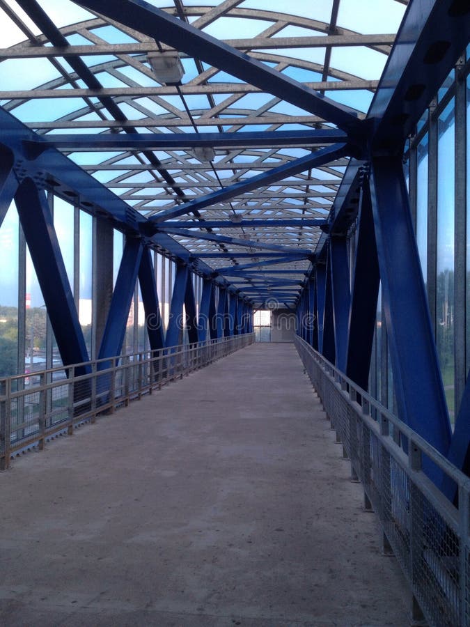 Pedestrian bridge stock image. Image of architectural - 43717211