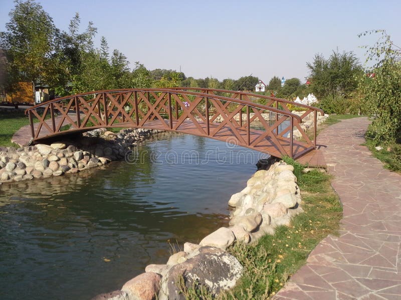 A Pedestrian Bridge or Footbridge Stock Photo - Image of bridleway ...