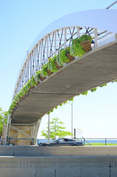 Pedestrian Bridge Over Highway Stock Photo - Image of plans ...