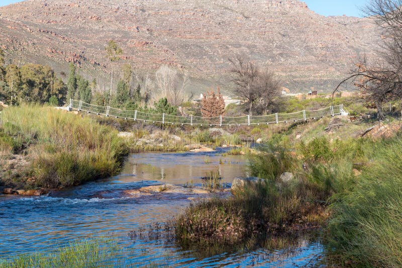 Pedestrian Bridge Over the Krom River at Kromrivier Cederberg Park ...